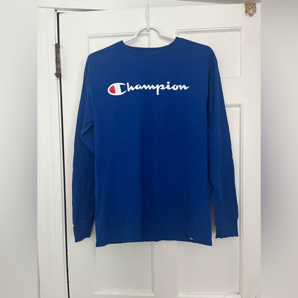 Champion | Shirts | Champion Blue Long Sleeve Tee | Poshmark
